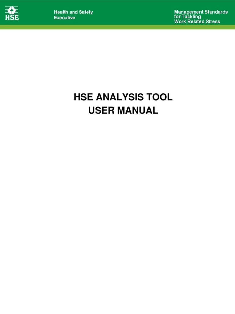 HSE Analysis Tool User Manual | PDF | Microsoft Excel | Survey Methodology