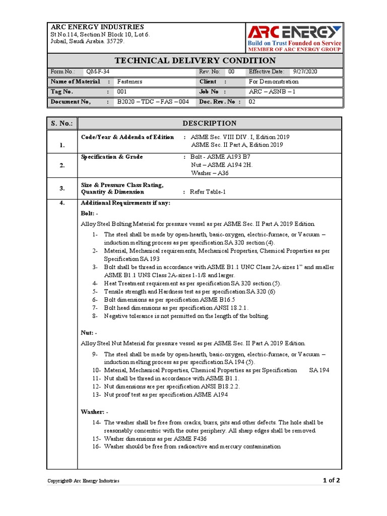 b2020-Tdc-Fas-004 Fasteners r3 | PDF | Screw | Steel