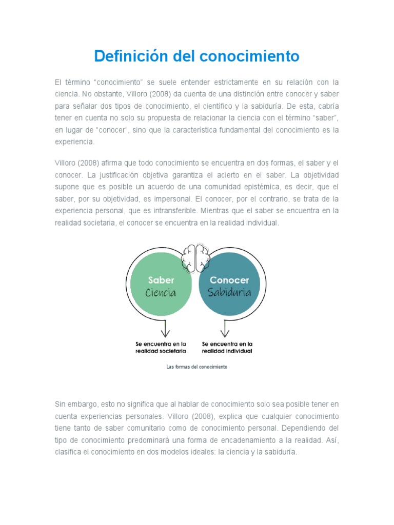 Definición Del Conocimiento | Descargar gratis PDF | Conocimiento ...
