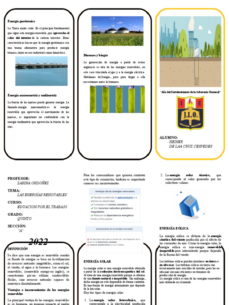 Triptico - Ultim | PDF | Energía renovable | Energía solar