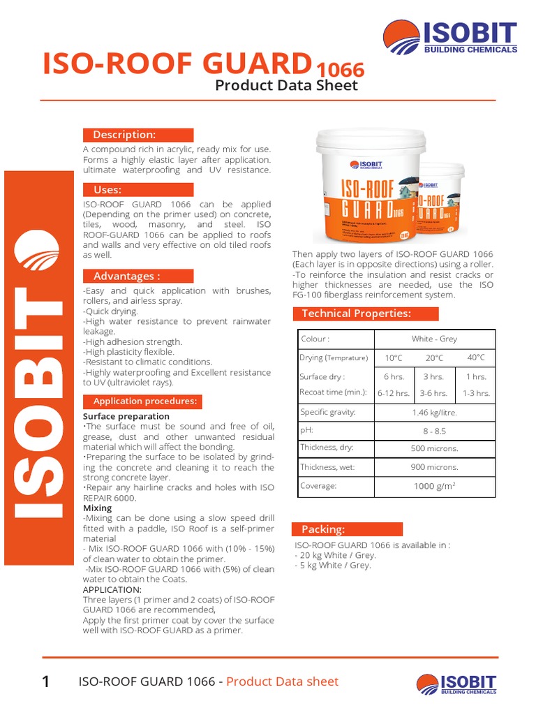Iso Roof-Guard 1066 en | PDF | Concrete | Ultraviolet