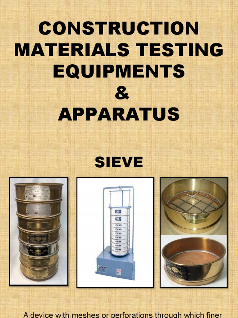Construction Materials Testing Equipments | PDF