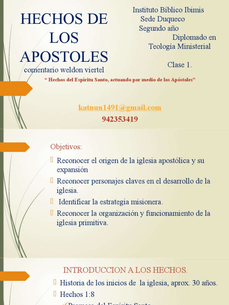 Hechos de Los Apostoles Clase 1 | PDF | La resurrección de Jesús | Pablo el apóstol
