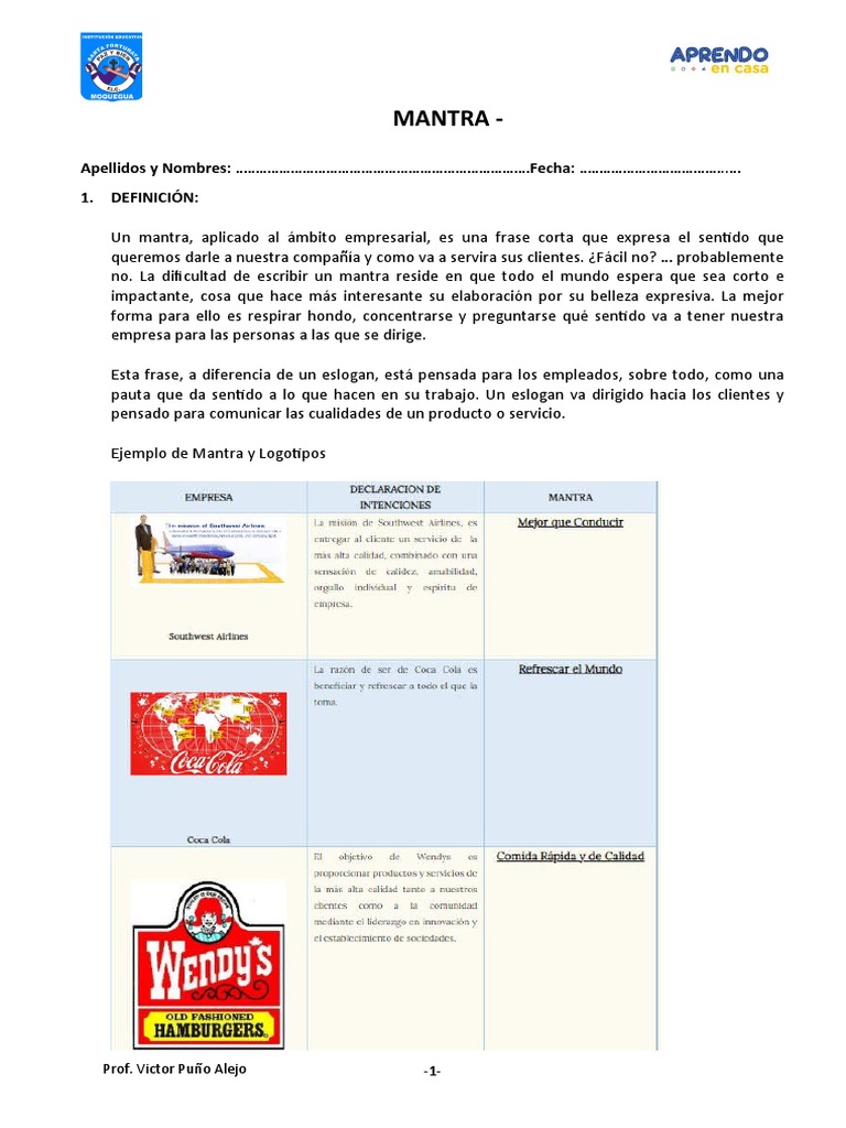 EPT1 Mantra | PDF | Negocios | Relaciones personales, crianza y ...