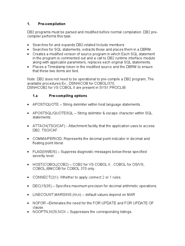 Db2 Program Preparation Pdf Ibm Db2 Sql 