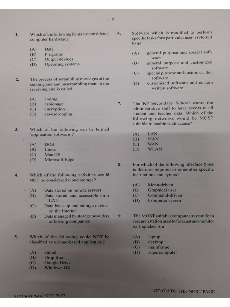 2022 Jun CSEC ICT P1 | PDF