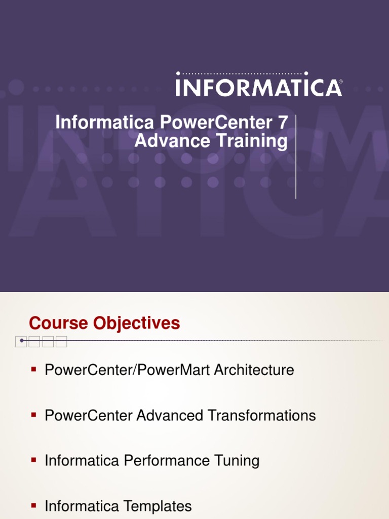 Informatica Advanced Training | PDF | Cache (Computing) | Subroutine