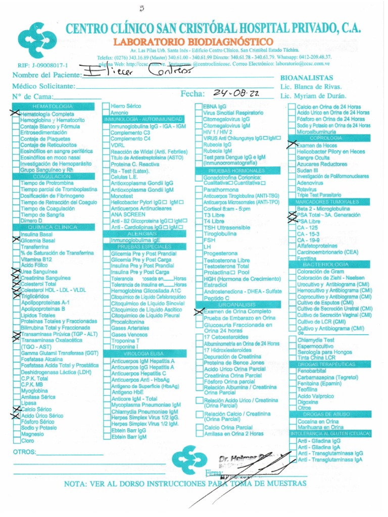 Solicitud de Examenes | PDF