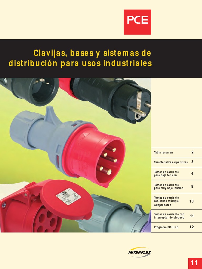 Características y especificaciones de clavijas, bases y sistemas de ...