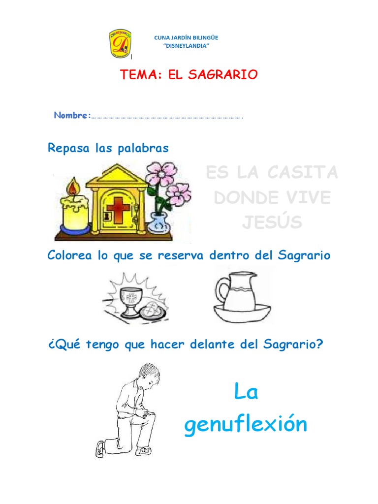 Sagrario Actividades Para Niños Pdf