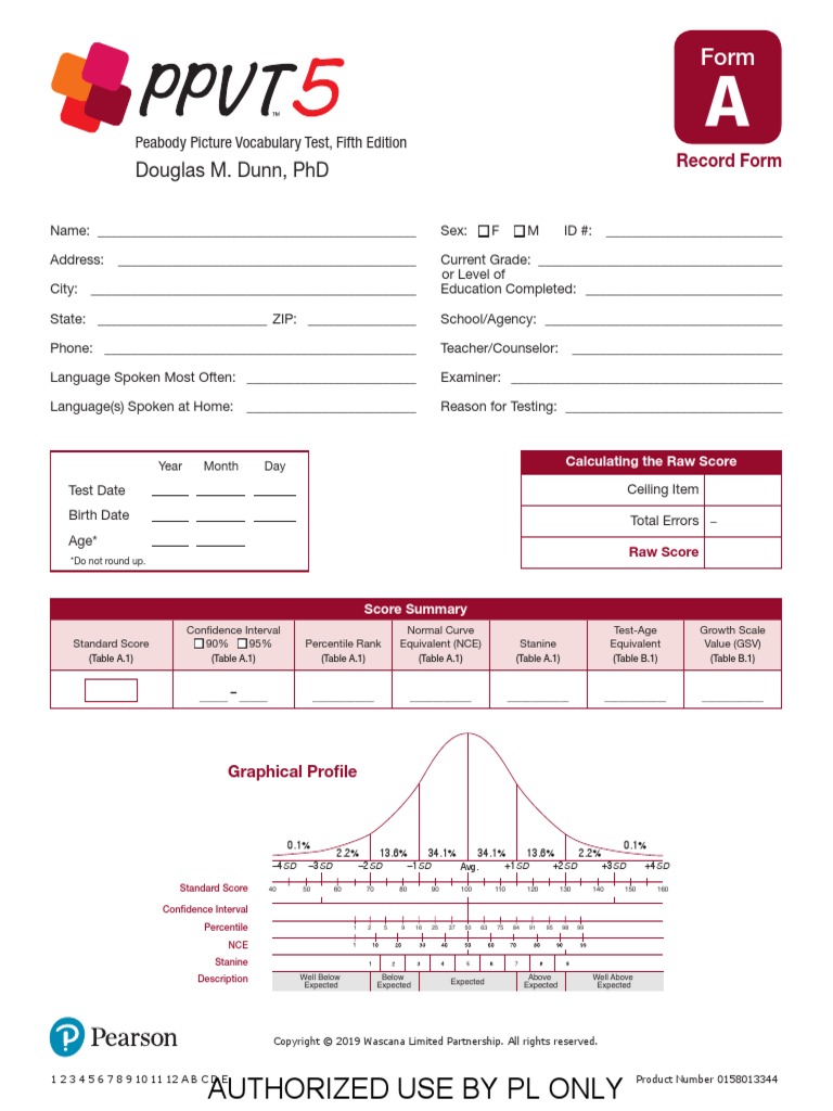 PPVT 5 - 0 | PDF | Percentile | Standard Score