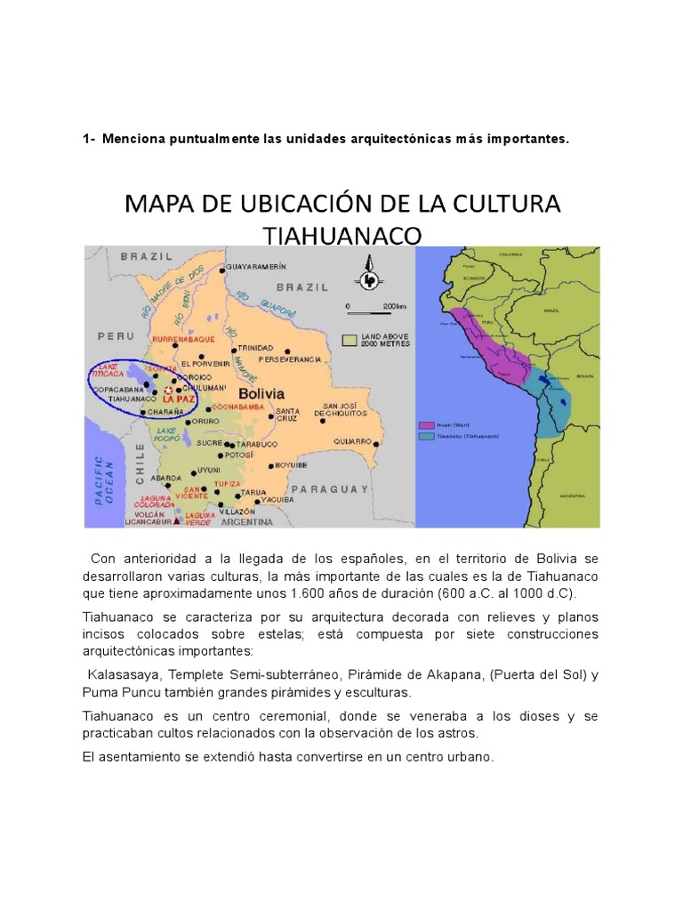 Arquitectura de Tiahuanaco: Monumentos Clave | PDF