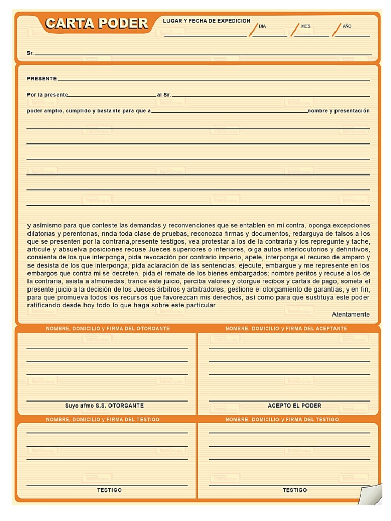 Carta Poder Printaform | PDF