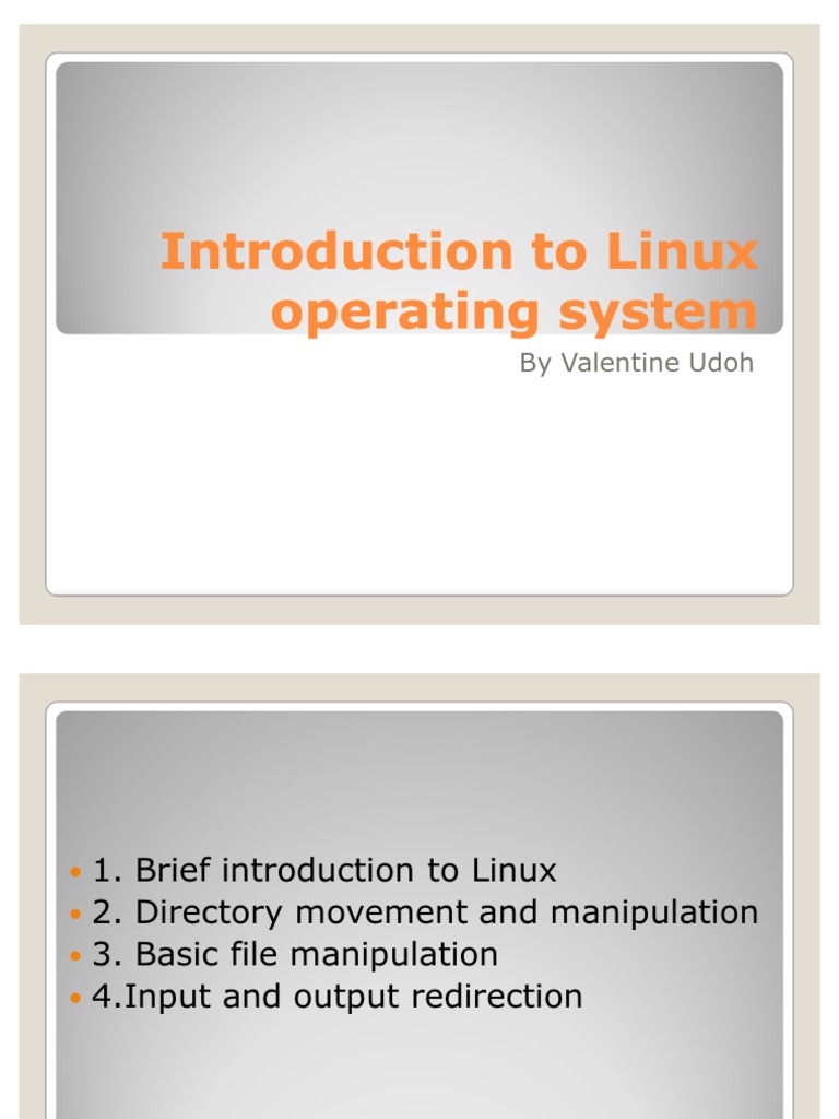 Introduction To Linux Operating System | PDF