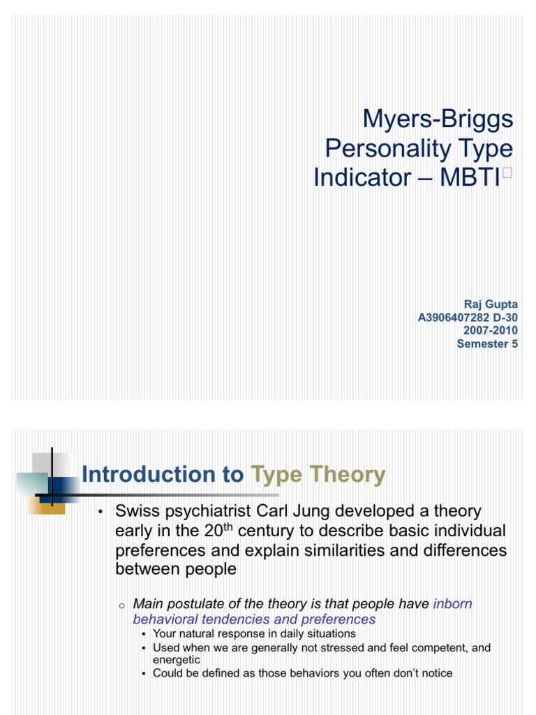 MBTI | Download Free PDF | Extraversion And Introversion | Psychological Concepts