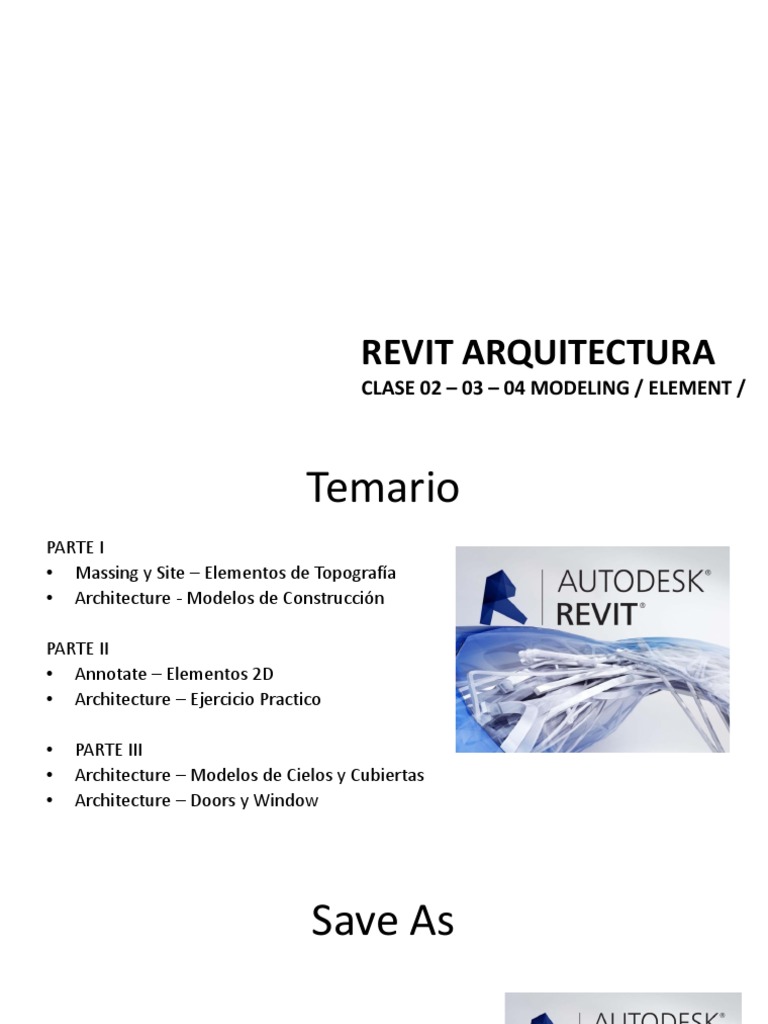 REVIT BASICO - Clase 02-03-04 | PDF | Autodesk Revit