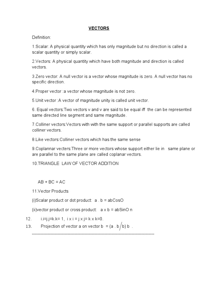 Vectors | PDF | Line (Geometry) | Euclidean Vector