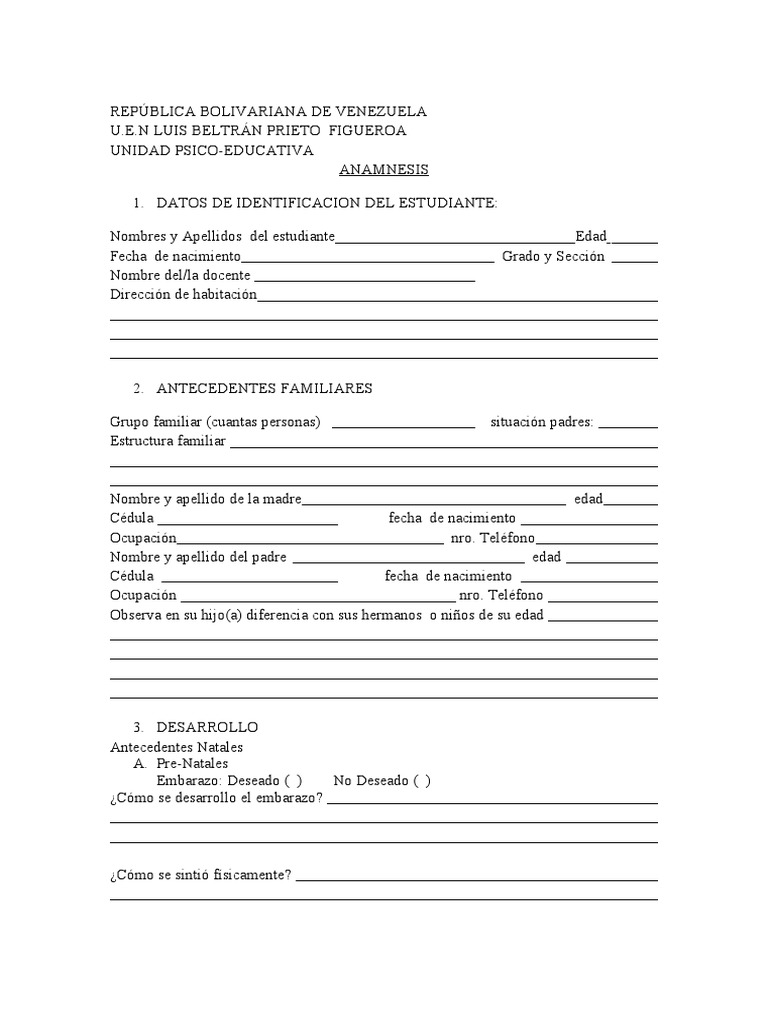 Anamnes Is | PDF | Parto | Medicina CLINICA