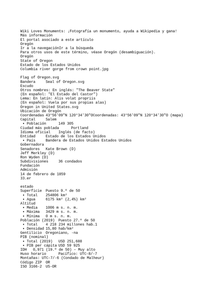 Oregon | PDF | Oregón