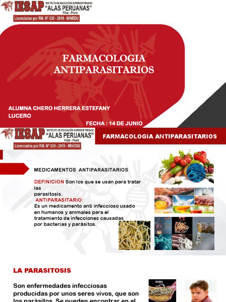 Parasitosis Expo | PDF | Farmacocinética | Medicamentos con receta