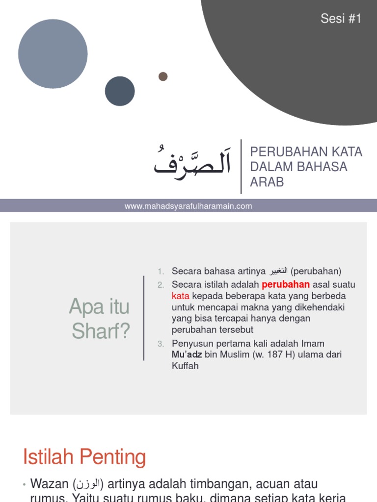 Panduan Lengkap Ilmu Sharf dalam Bahasa Arab | PDF
