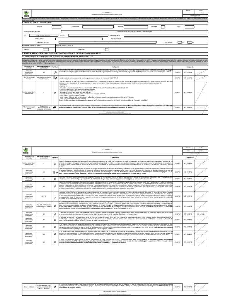 Instrumento HCB Fami Uds V1 2022 | PDF | Agua | Residuos