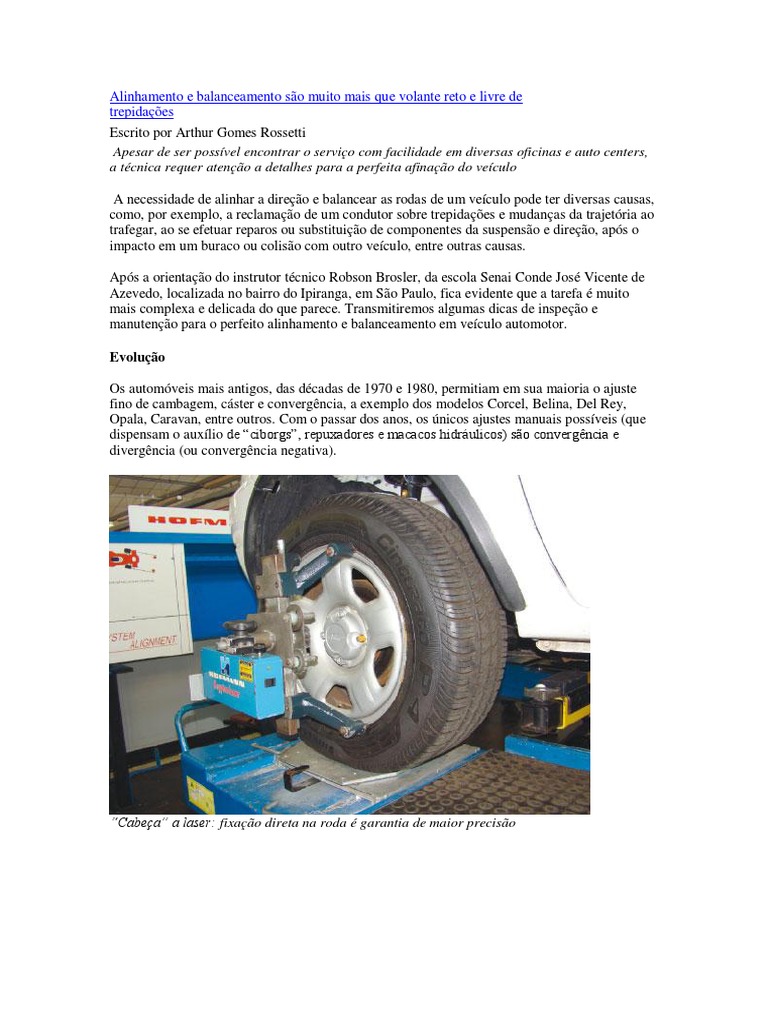 7 Alinhamento E Balanceamento Pdf Pneu Bens Manufaturados