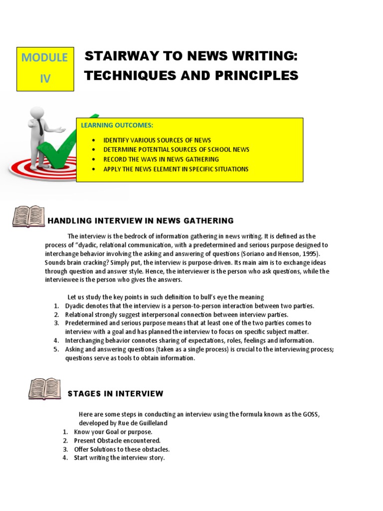 Module IV Continuation | PDF | News | Interview