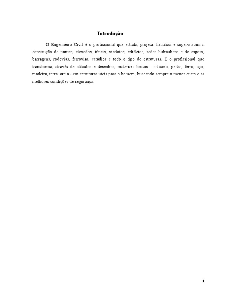 O Engenheiro Civil é O Profissional Que Estuda Pdf Engenharia Civil