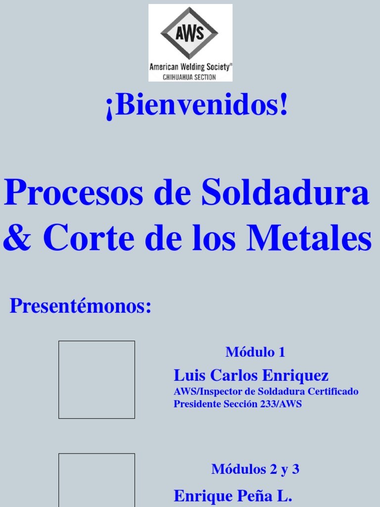 Fundamentos de Soldadura 2. Procesos de Union y Corte de Los Metales ...