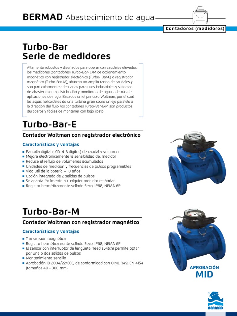 WW - TURBO Bar M E - Product Page - Spanish - 3 2018 | PDF | Metrología | Ingenieria Eléctrica