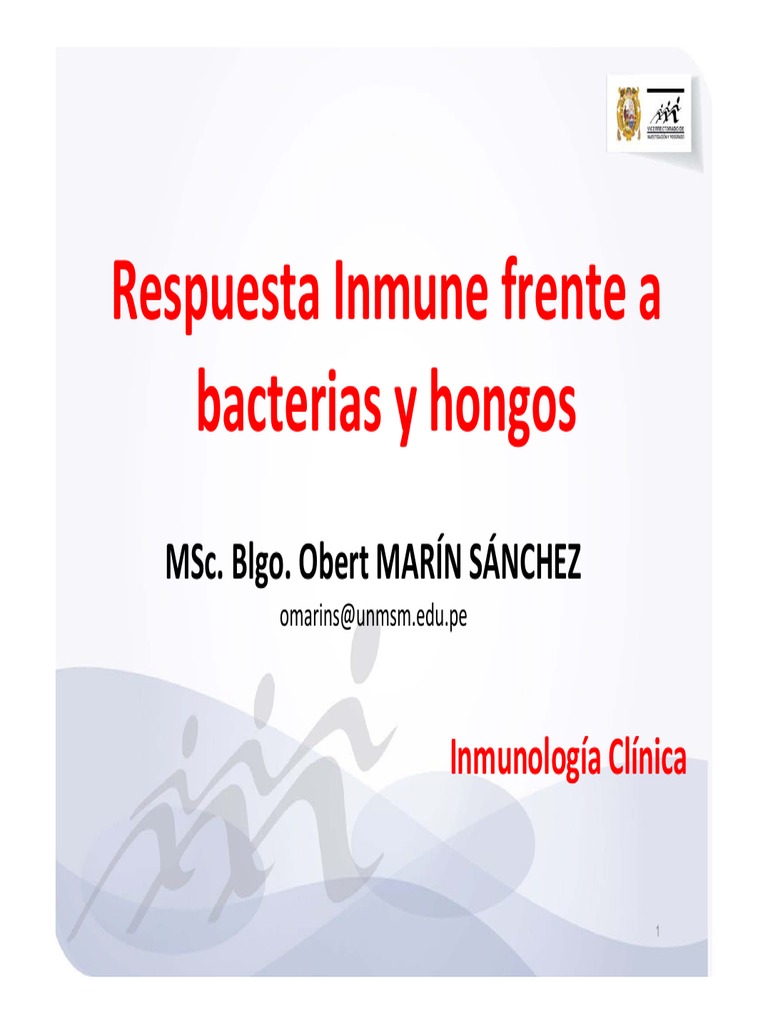 T24. Respuesta Inmune Frente A Bacterias y Hongos | PDF | Sistema inmune | Inflamación