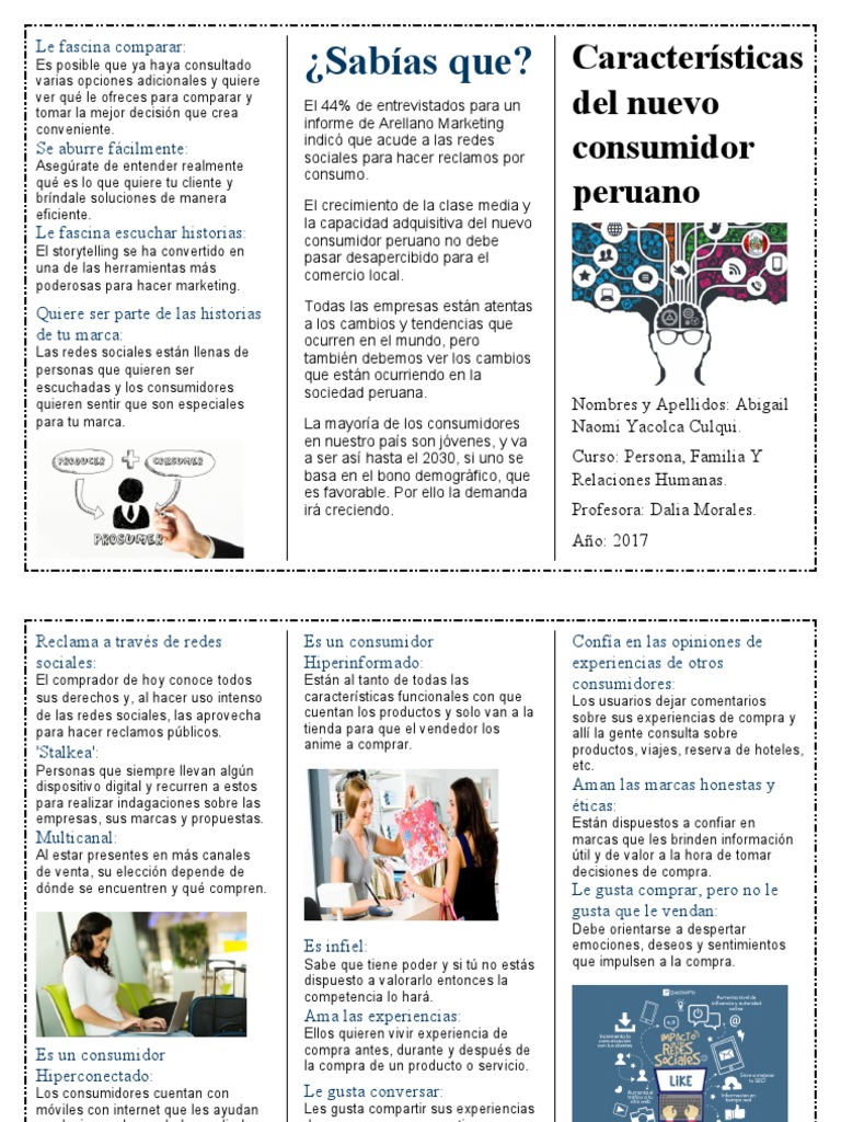 TRIPTICO | PDF | Los consumidores | Servicio de redes sociales