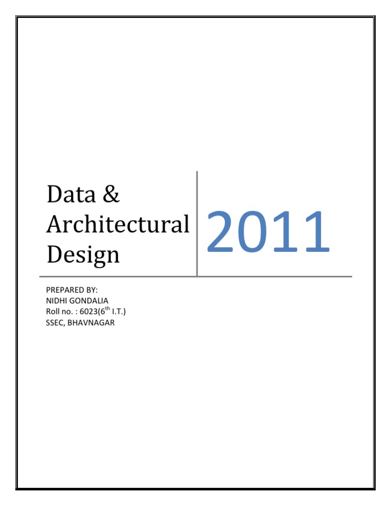 Data Design | PDF | Component Based Software Engineering | Conceptual Model