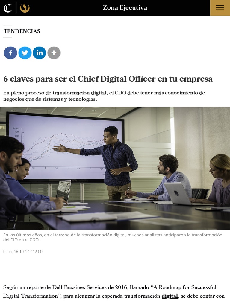 6 Claves para Ser El Chief Digital Officer de Tu Empresa | PDF ...