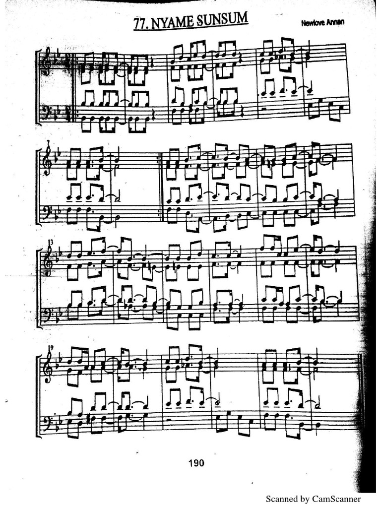 Nyame Sunsum by Newlove Both Tonic and Staff | PDF