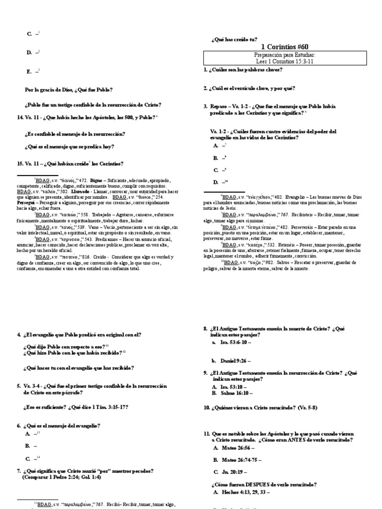 1 Corintios 60 15 3-11 Editado | PDF | La resurrección de Jesús | Pablo el apóstol
