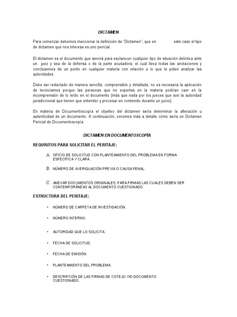 Dictamen Pericial en Documentoscopía | PDF | Billete de banco | Método ...