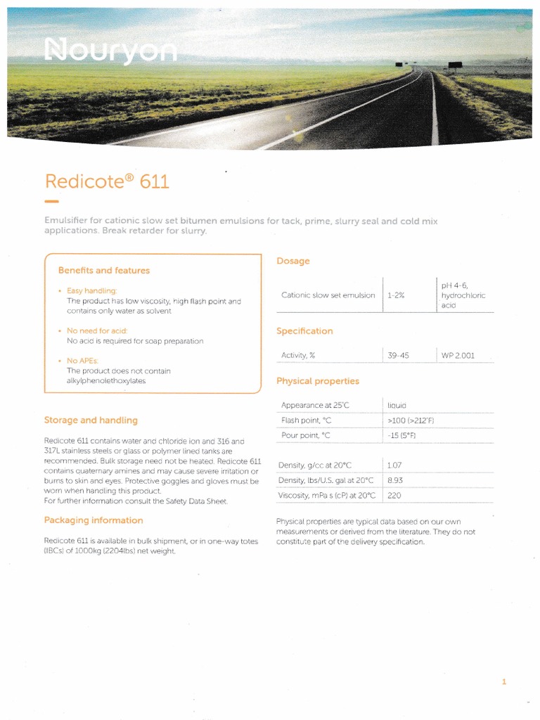 TDS - Redicote 611 | PDF | Applied And Interdisciplinary Physics ...