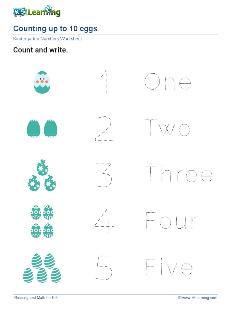 Kindergarten Counting Worksheet 1-10 | PDF