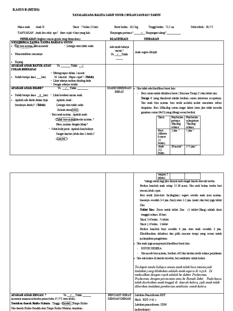 Contoh Hasil Pengkajian Mtbs | PDF