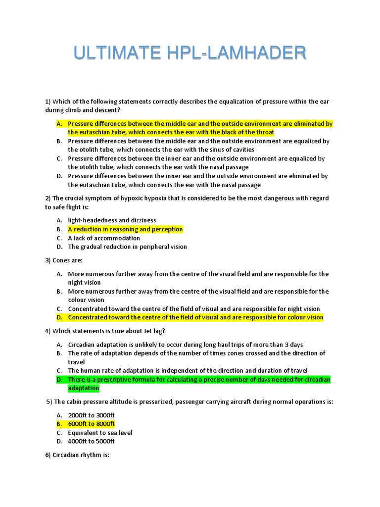 Ultimate HPL-LAMHADER | PDF | Nonverbal Communication | Hypoxia (Medical)