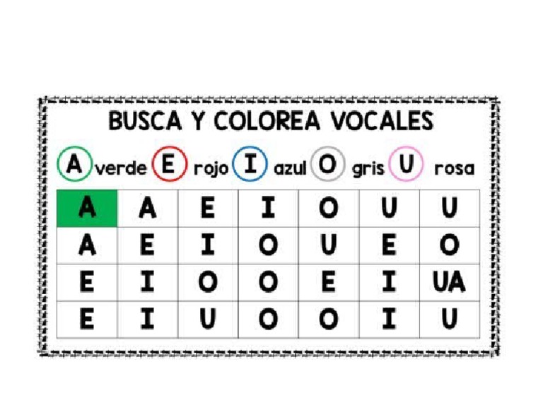 Colorea Las Vocales | PDF