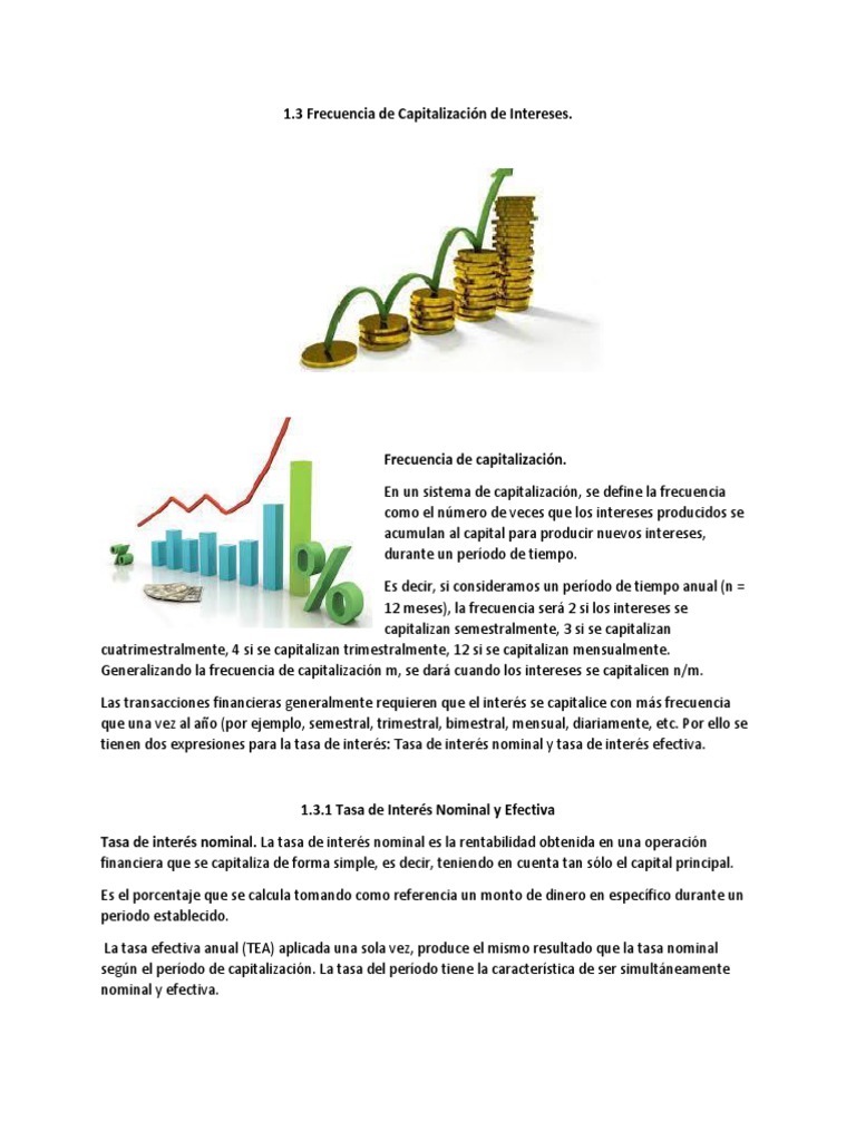 Tasas de interés nominal y efectiva: diferencias y cálculos | PDF ...