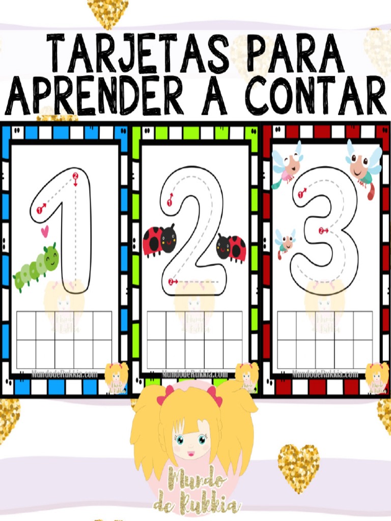 Tarjetas para Aprender A Contar Por Mundo de Rukkia | PDF