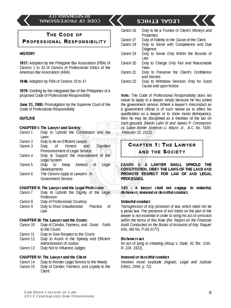 Code of Professional Responsibility | Download Free PDF | Prosecutor ...