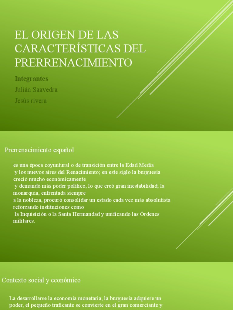 El Origen de Las Características Del Prerrenacimiento | PDF