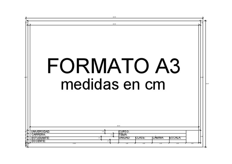 Medidas de Membrete Formato A3 | PDF