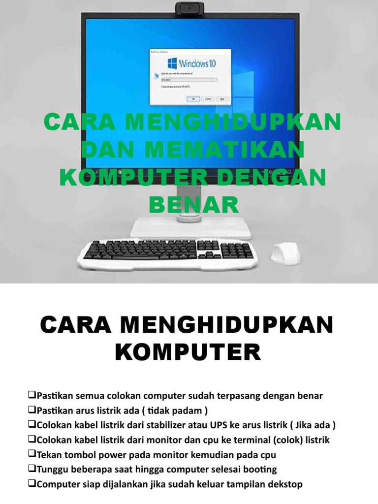 Cara Menghidupkan Dan Mematikan Komputer Dengan Benar | PDF