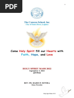 Holy Spirit Mass Commentator Guide | PDF | Mass (Liturgy) | Eucharist